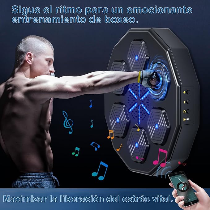 MAQUINA DE BOXEO INTELIGENTE LUCES PARLANTE RITMICO – MeelTech